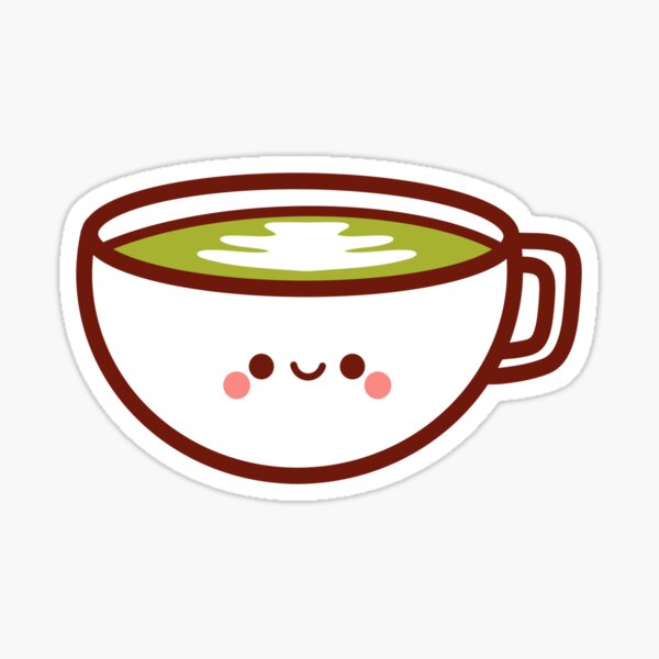 "Cute Kawaii Matcha Green Tea" Sticker for Sale by ISpyKawaii | Redbubble