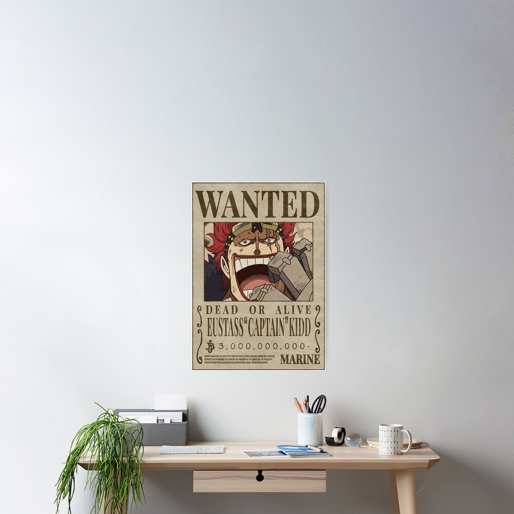 "Eustass "Captain" Kid one piece new bounty poster" Poster for Sale by ...
