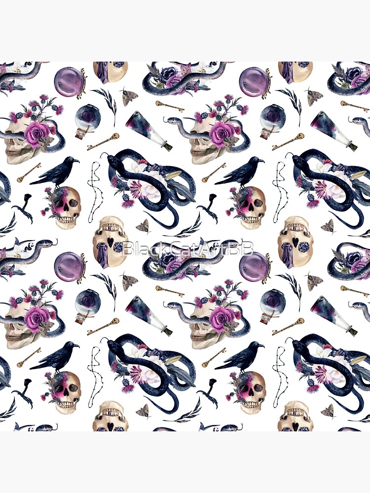 "Romantic Spells" Sticker for Sale by BlackCatArtBB | Redbubble