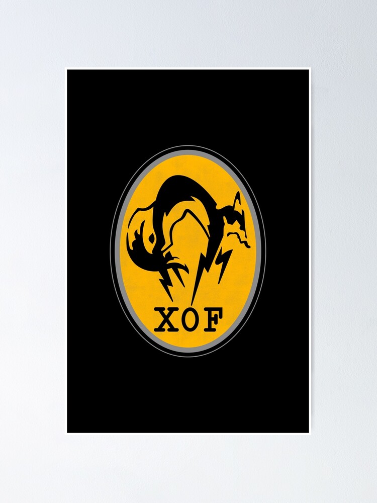 "MGS 5 - Metal Gear Solid - XOF Unit Emblem - Negative" Poster for Sale ...
