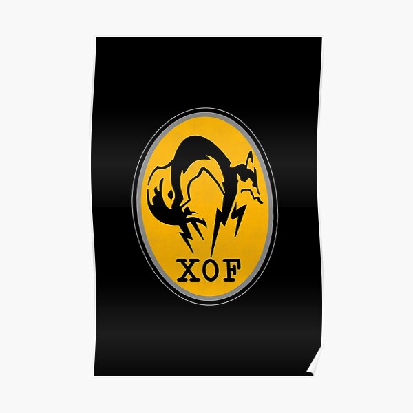 "MGS 5 - Metal Gear Solid - XOF Unit Emblem - Negative" Poster for Sale ...
