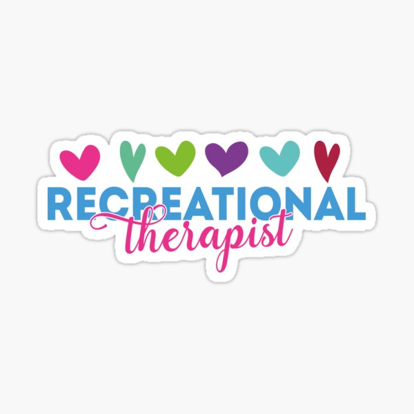 "Colorful Hearts Cute Recreational Therapist Heart Recreational Therapy" Sticker for Sale by ...