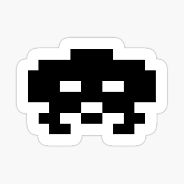 "Space invader character sticker" Sticker for Sale by dand1892 | Redbubble