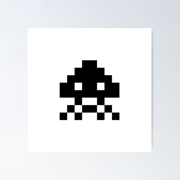 "Space invader character sticker" Poster for Sale by dand1892 | Redbubble