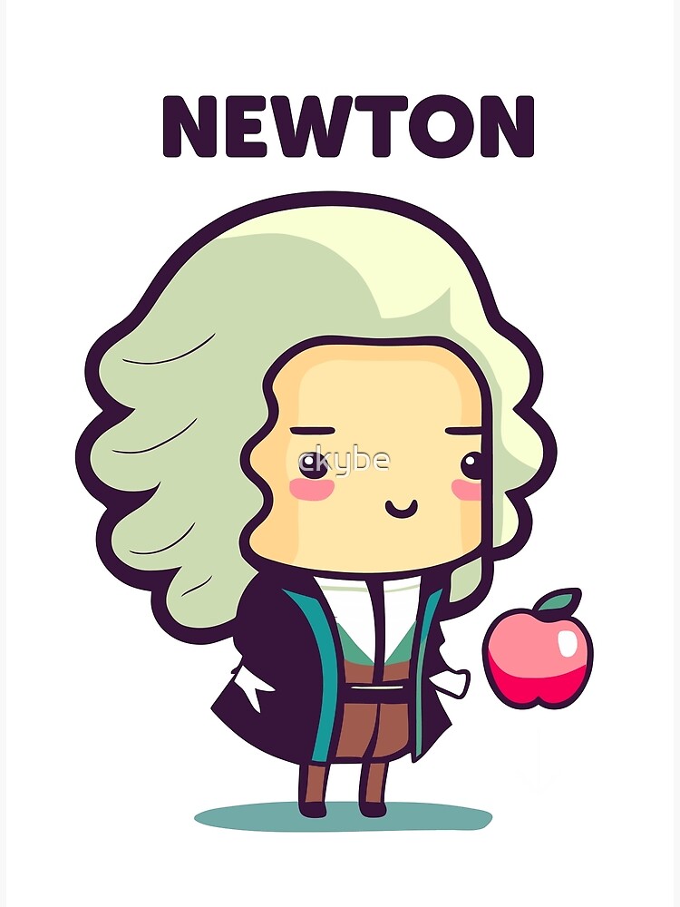 Póster for Sale con la obra «Isaac Newton en estilo Kawaii» de ckybe ...