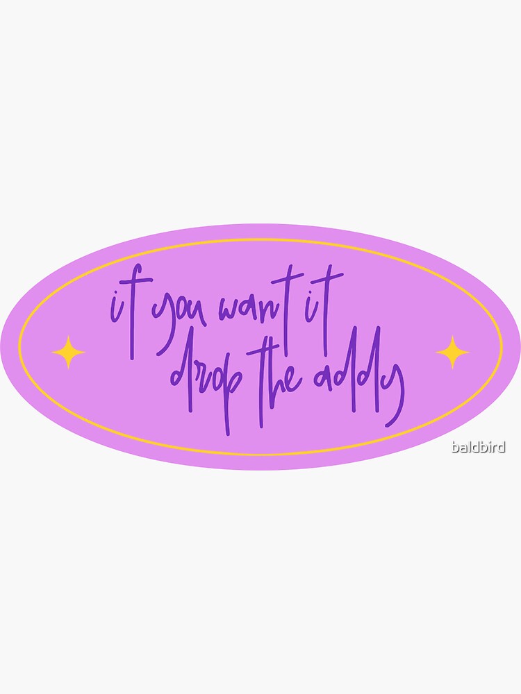 "UNHOLY // DROP THE ADDY" Sticker for Sale by baldbird | Redbubble