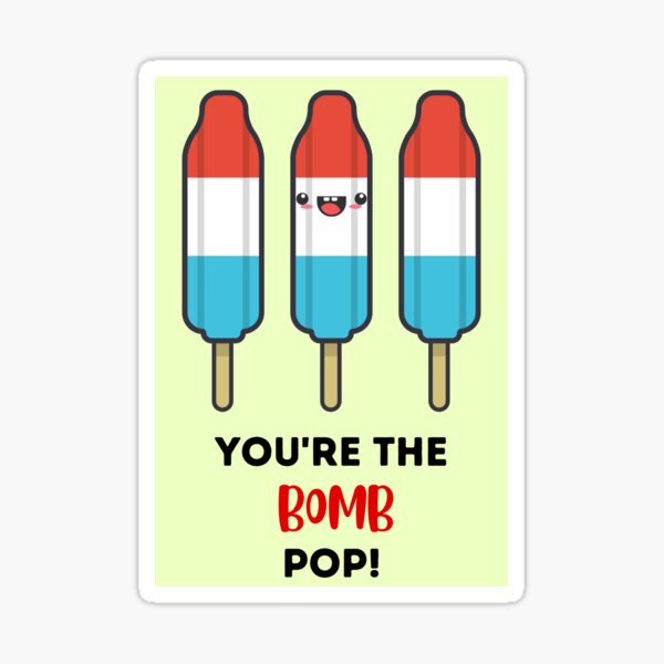 "Bomb pop " Sticker for Sale by mountainmint | Redbubble