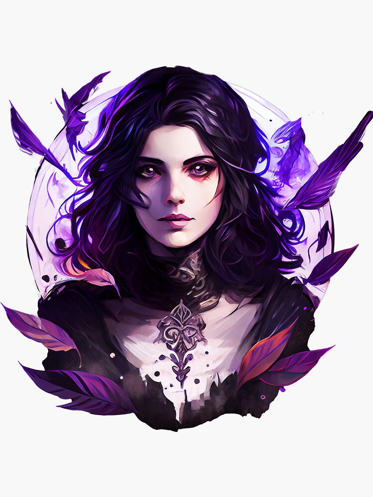"Anime Yennefer based on Books" Sticker for Sale by MattBodz | Redbubble