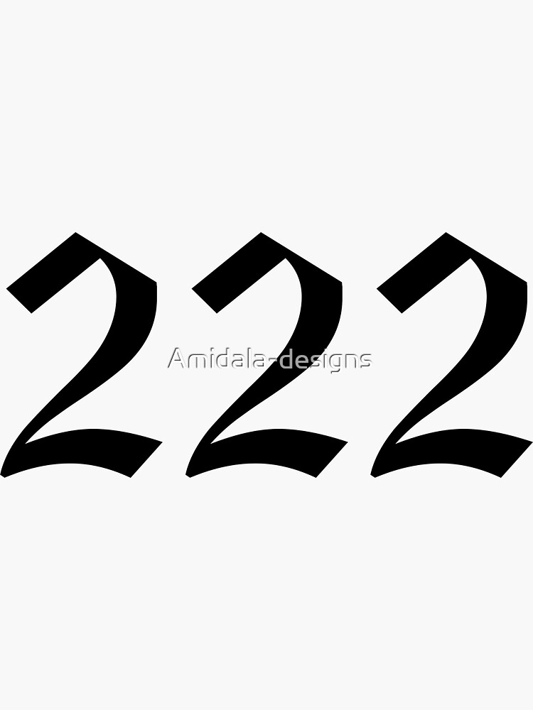 "Angel number 222" Sticker by Amidala-designs | Redbubble