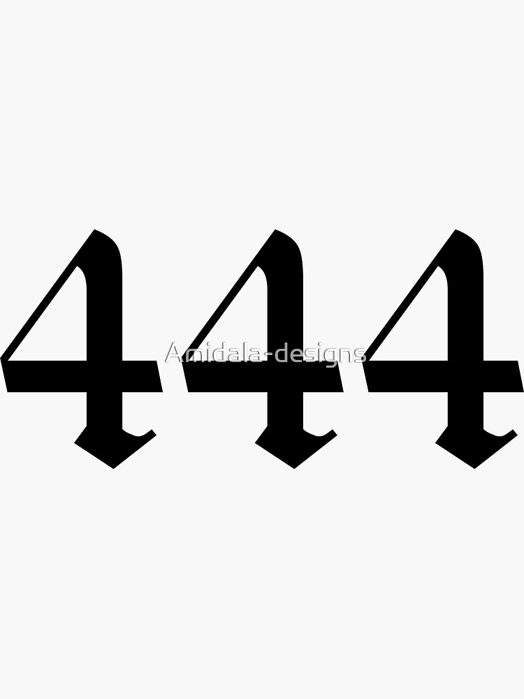 "Angel number 444" Sticker for Sale by Amidala-designs | Redbubble