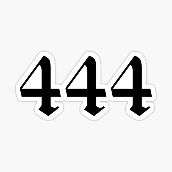 "Angel number 444" Sticker for Sale by Amidala-designs | Redbubble
