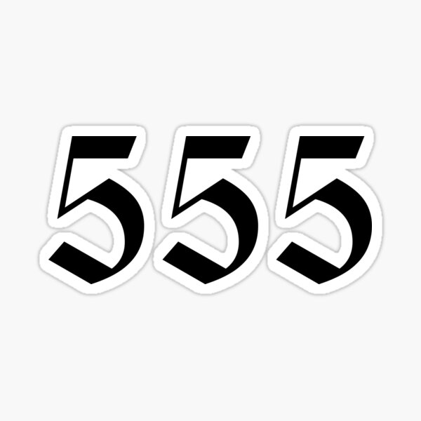 "Angel number 555" Sticker for Sale by Amidala-designs | Redbubble