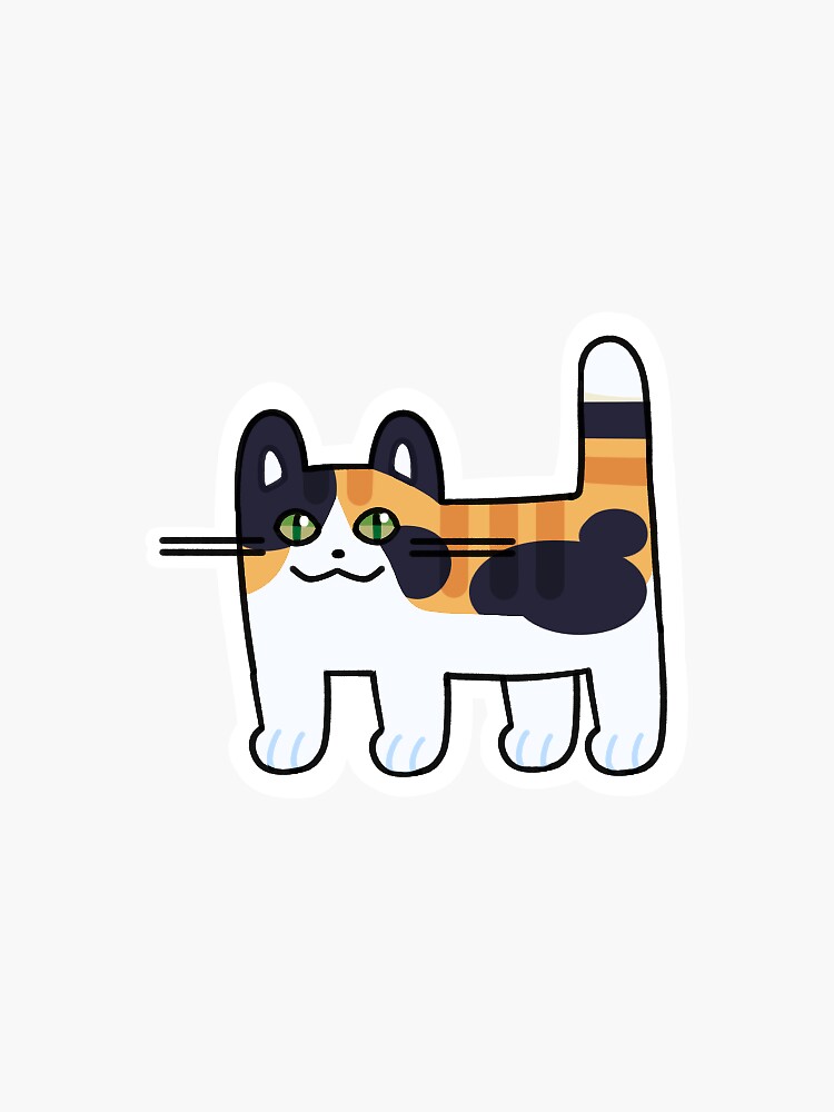 Cute Calico Cat Sticker For Sale By Avrillavigne24 Redbubble