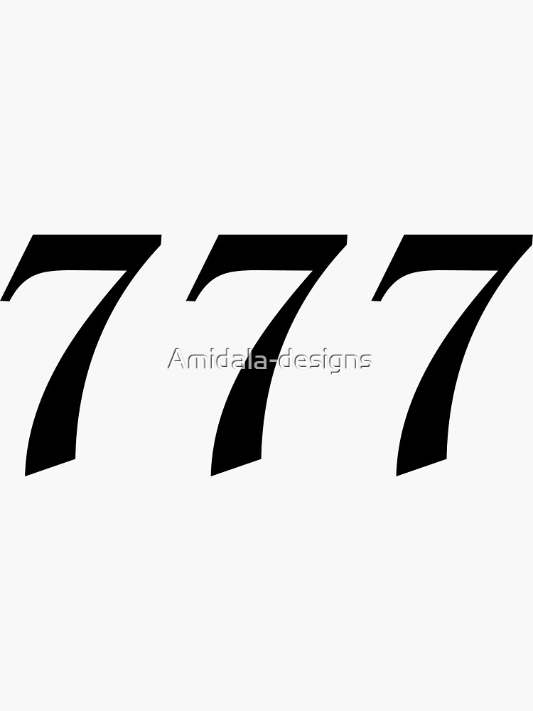 "Angel number 777" Sticker by Amidala-designs | Redbubble