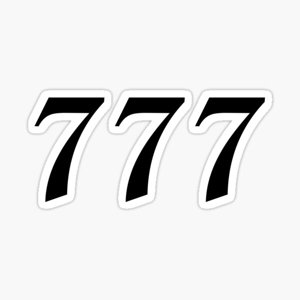 "Angel number 777" Sticker for Sale by Amidala-designs | Redbubble