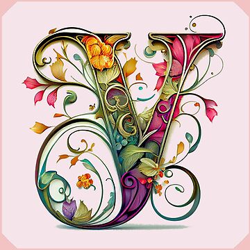 "Art Font Initial Letter Y: Art Nouveau Style, Unique and Colorful ...
