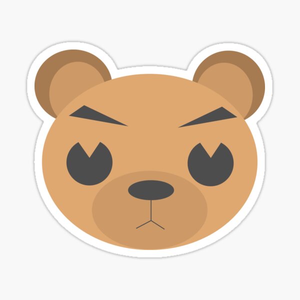 "Grumpy Bear" Sticker for Sale by behappy4drawart | Redbubble