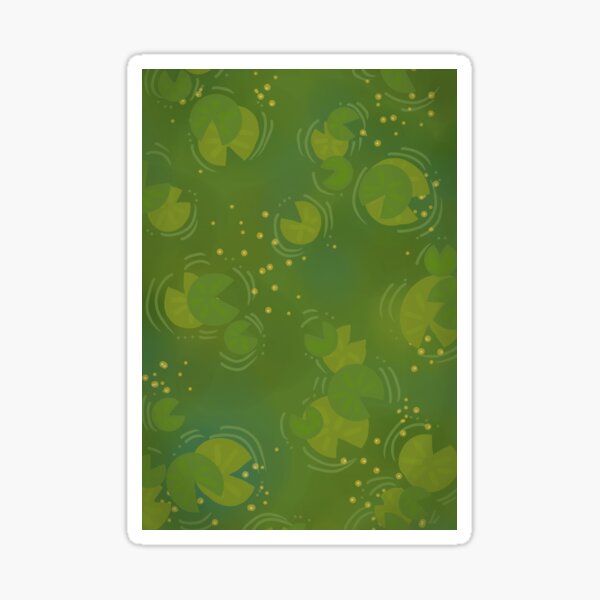 "Minimalistic Lake or River with Lily Pads " Sticker for Sale by ...