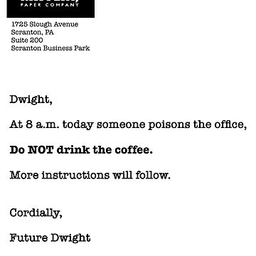 "Message From Future Dwight " Sticker for Sale by thebcarts | Redbubble