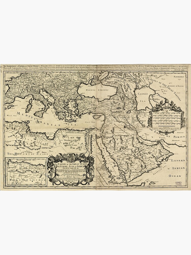 "Map of the Ottoman Empire (1680)" Poster for Sale by allhistory ...