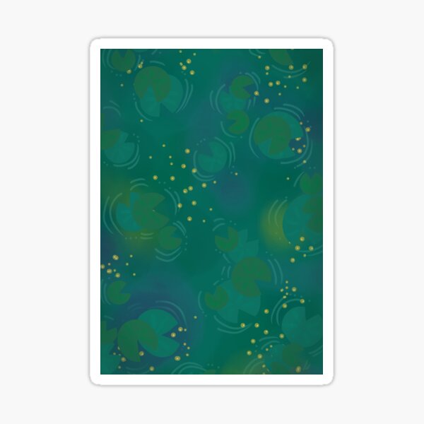 "Minimalistic Lake or River with Lily Pads " Sticker for Sale by ...