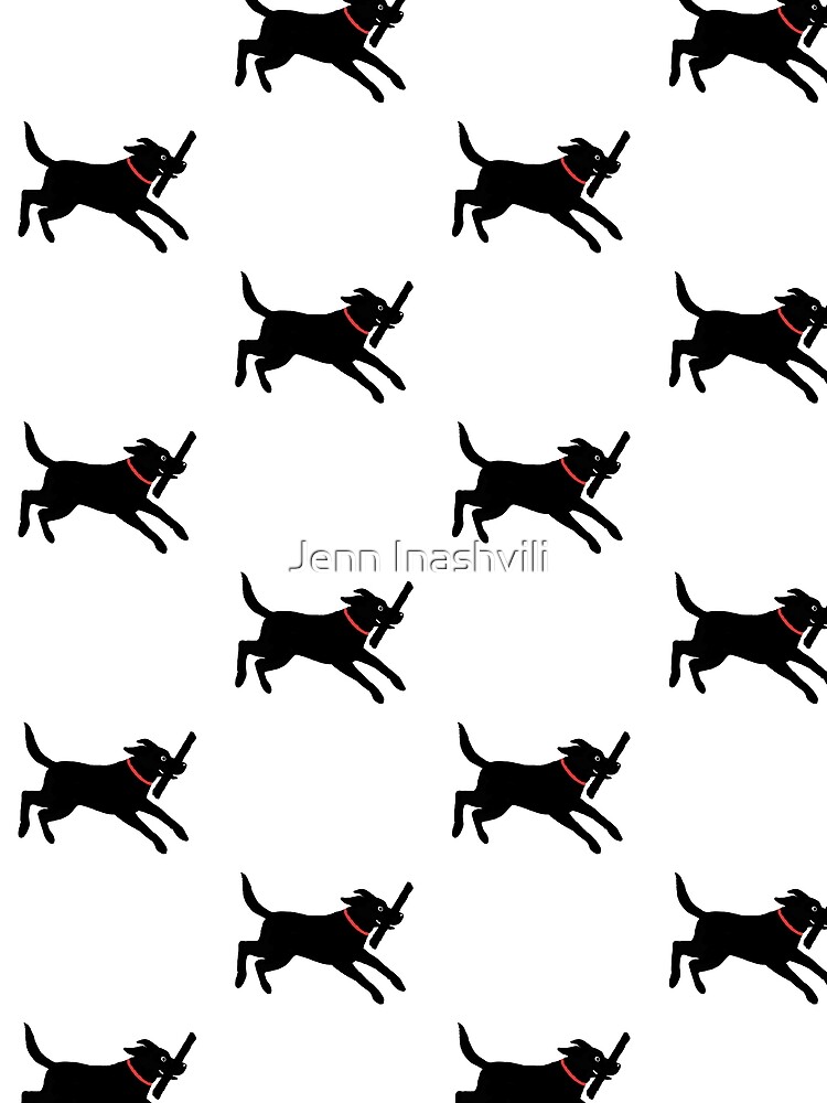 "Happy Black Lab Running | Cute Labrador Retriever" Scarf for Sale by ...