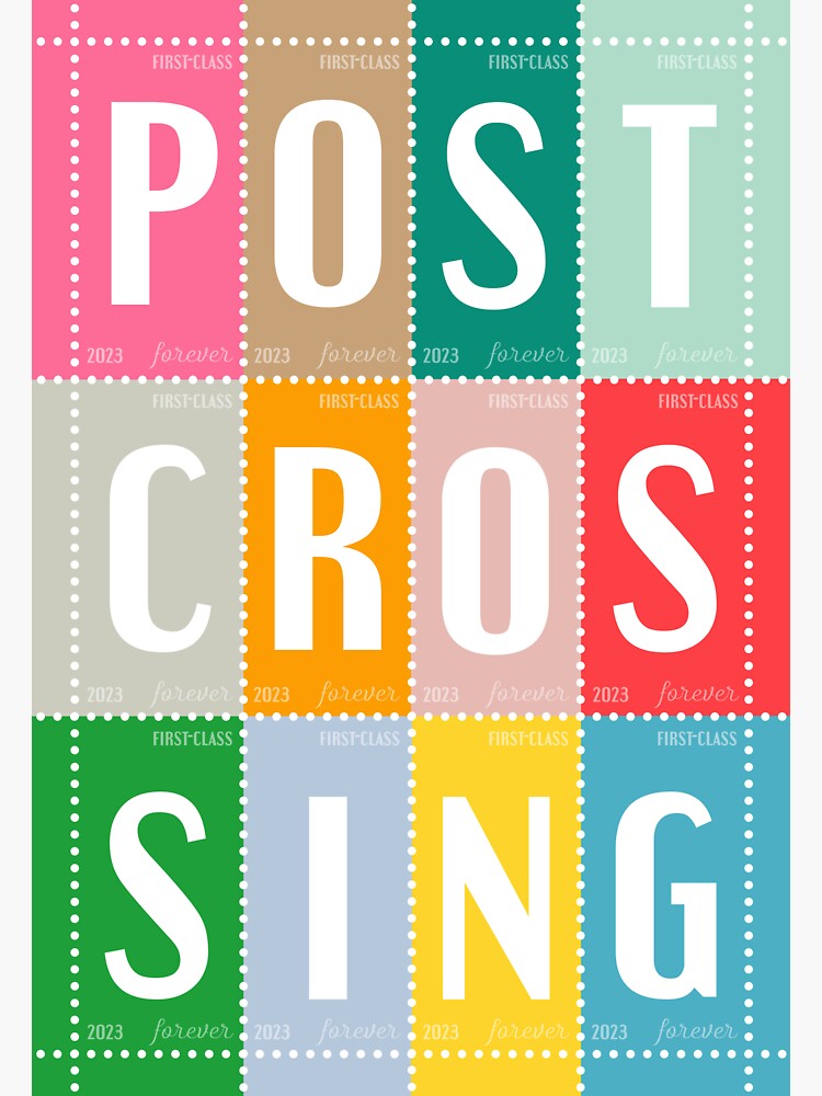 "Happy Postcrossing Lettering Stamp Sheet Postcard Swap Airmail Fill ...