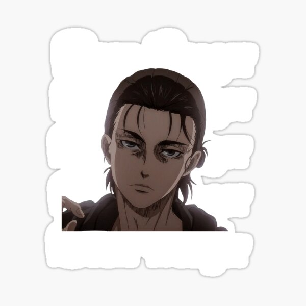 "Eren Yeager Anime T-Shirt" Sticker for Sale by LarkaArt | Redbubble