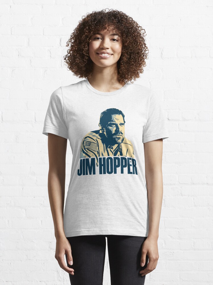 "jim hopper" T-shirt for Sale by christinavaz | Redbubble | stranger ...