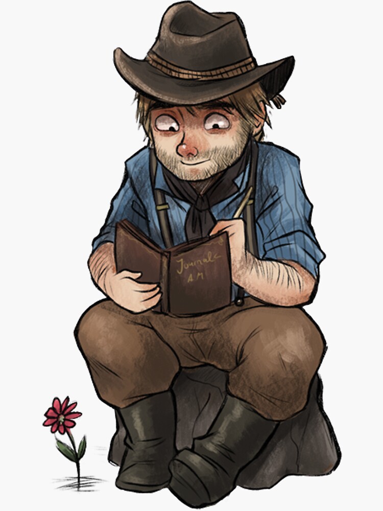 "Cute Arthur from Red Dead Redemption 2" Sticker for Sale by vonadive ...