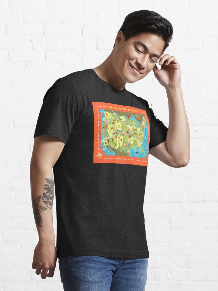 "Waffle World Map" T-shirt for Sale by Ellador | Redbubble | breakfast ...