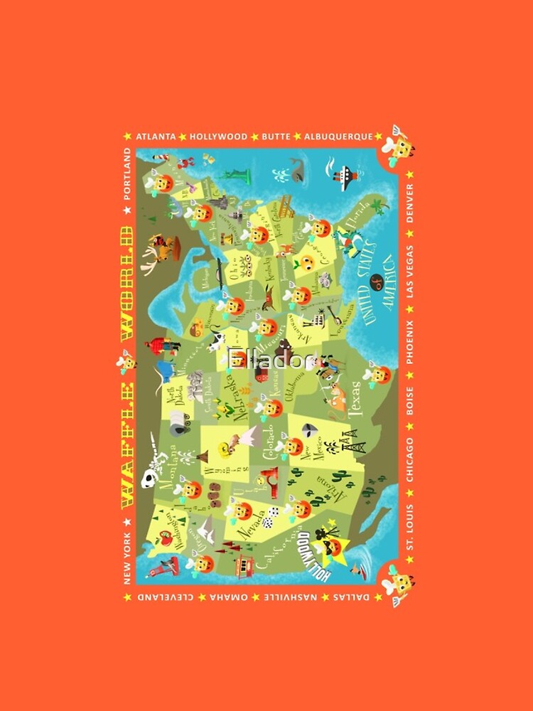 "Waffle World Map" iPhone Case for Sale by Ellador | Redbubble