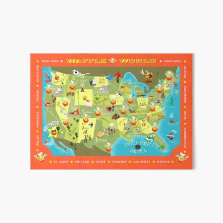 "Waffle World Map" Art Board Print for Sale by Ellador | Redbubble