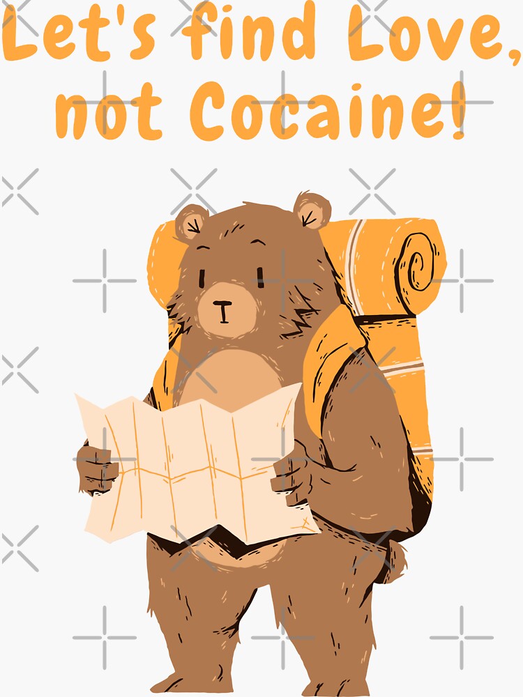 "Find Love Not Cocaine Cocaine Bear Inspired Say NO to Drugs Prevent ...