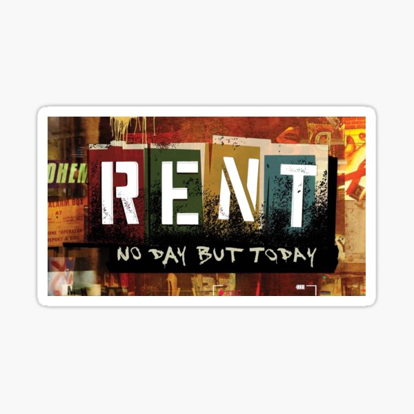 "RENT music logo" Sticker for Sale by Leyzel | Redbubble