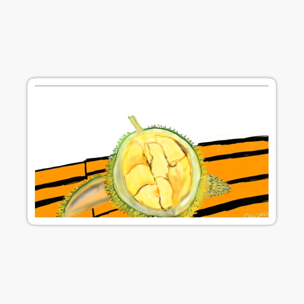 "Durian" Sticker for Sale by CeciHK | Redbubble