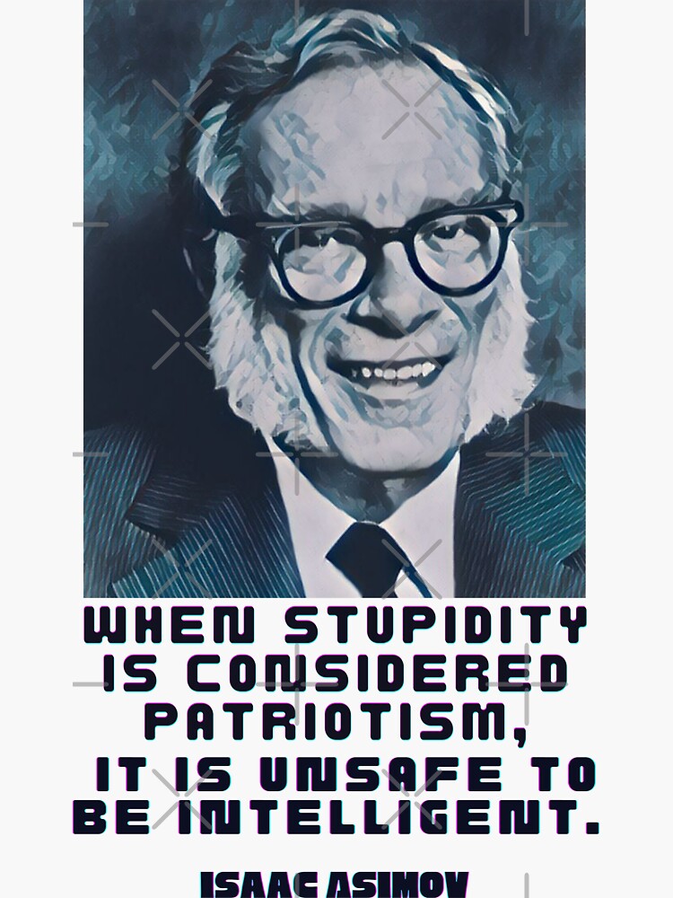 "Isaac Asimov quote" Sticker for Sale by artbleed | Redbubble