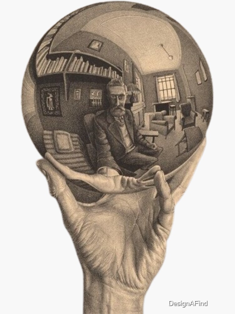 "Escher Illusions" Sticker for Sale by DesignAFind | Redbubble