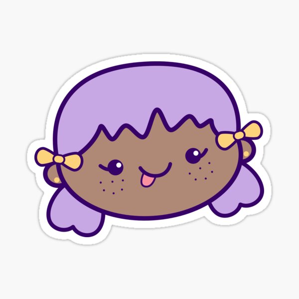"Cute Kawaii Chibi Girl Face" Sticker for Sale by ISpyKawaii | Redbubble