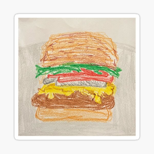 "Cheeseburger" Sticker for Sale by sq0ul | Redbubble
