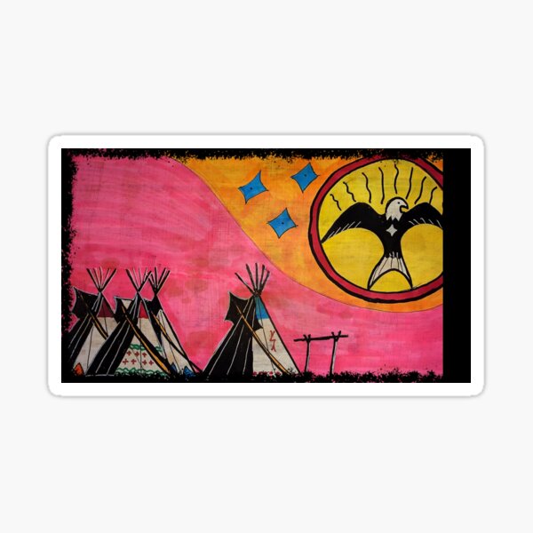 "Tipi camp" Sticker for Sale by Ikce | Redbubble
