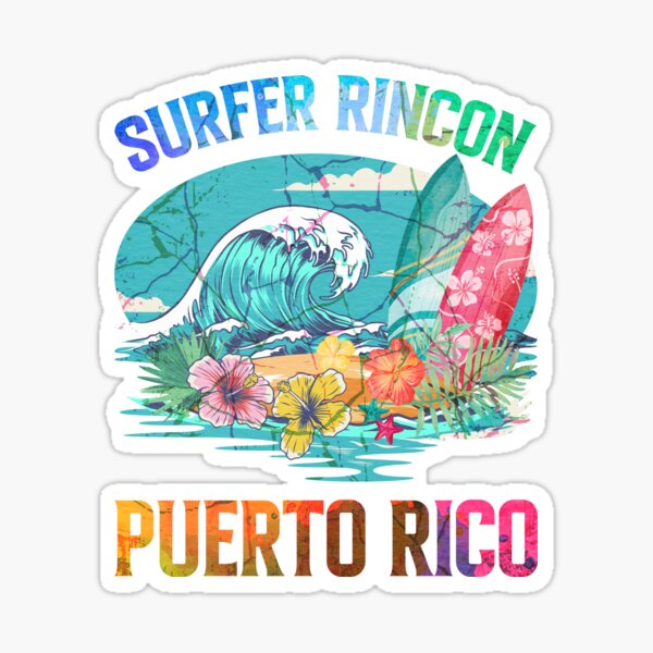 "Surfer Rincon PUERTO RICO " Sticker for Sale by hallie1357 | Redbubble