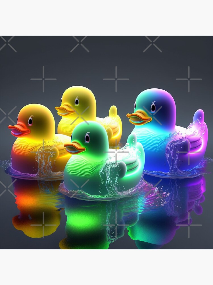 "Acid Wave Ducks " Sticker for Sale by PixelPerfectCo | Redbubble