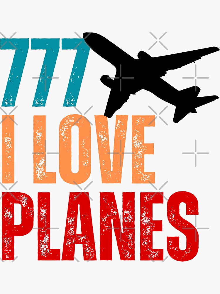 "Airplane 777" Sticker for Sale by willyparo | Redbubble
