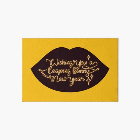"Smiley Lips Wishing You a Leaping Bunny New Year - Amber Edition" Art ...