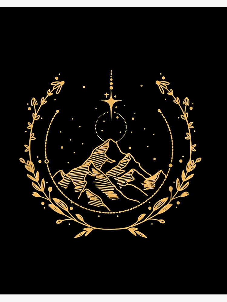 "Velaris Mountain And Stars Tattoo" Art Board Print for Sale by Funny ...