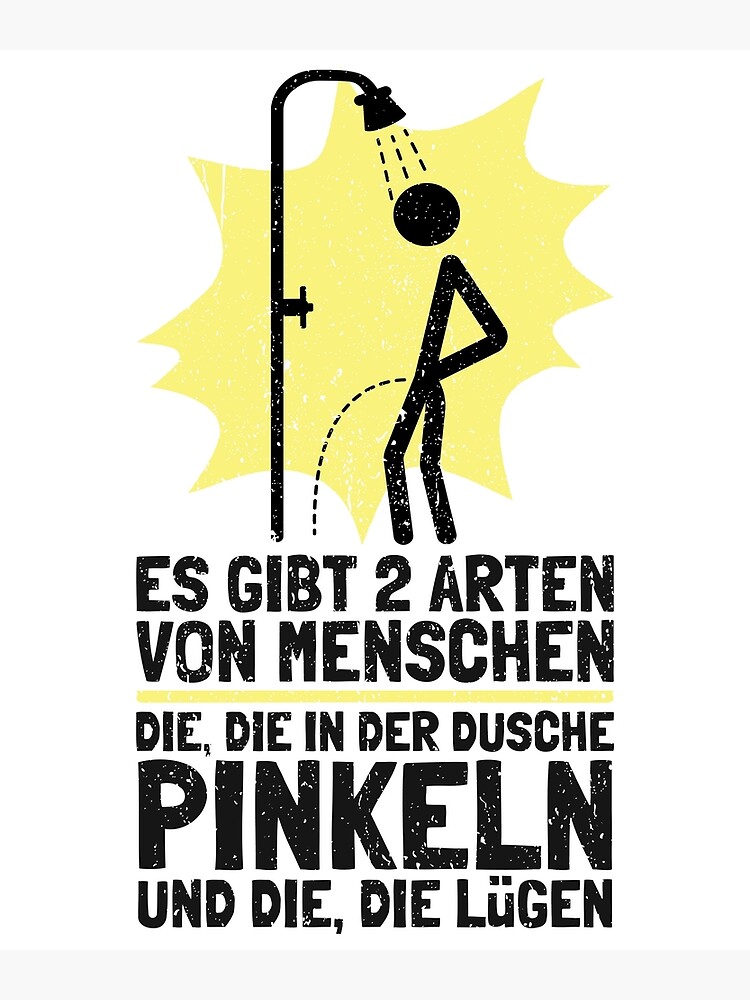 Pee Shower Urination 2 Types Bath Showers Poster For Sale By Ark66 Redbubble