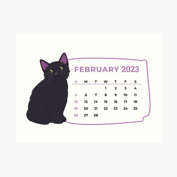"Cute Cats Calendar 2023, February 2023 Calendar For Cat Lovers ...