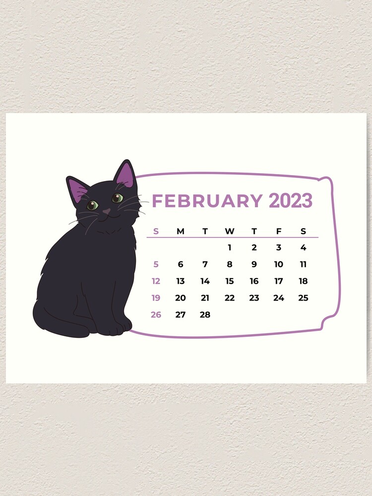 "Cute Cats Calendar 2023, February 2023 Calendar For Cat Lovers ...
