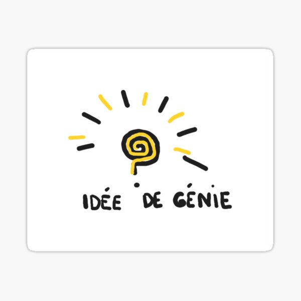 "Genius idea" Sticker for Sale by YOSOROAL | Redbubble